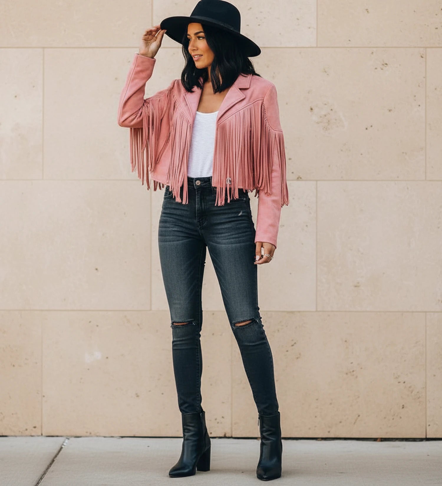 Women's Fringed Moto Jacket – Closora