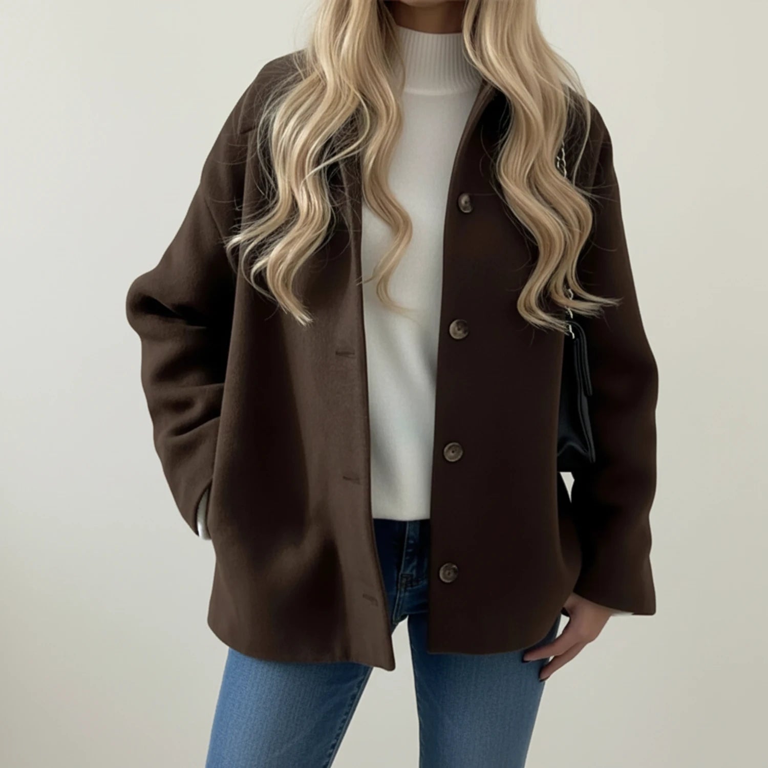 Women's Collared Overshirt Jacket – Closora